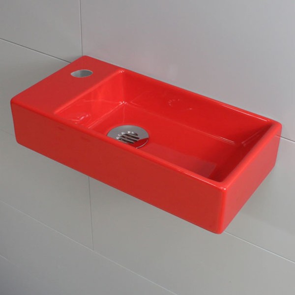 Vasques et lavabos rectangulaires pour lave-mains compacts : Léo