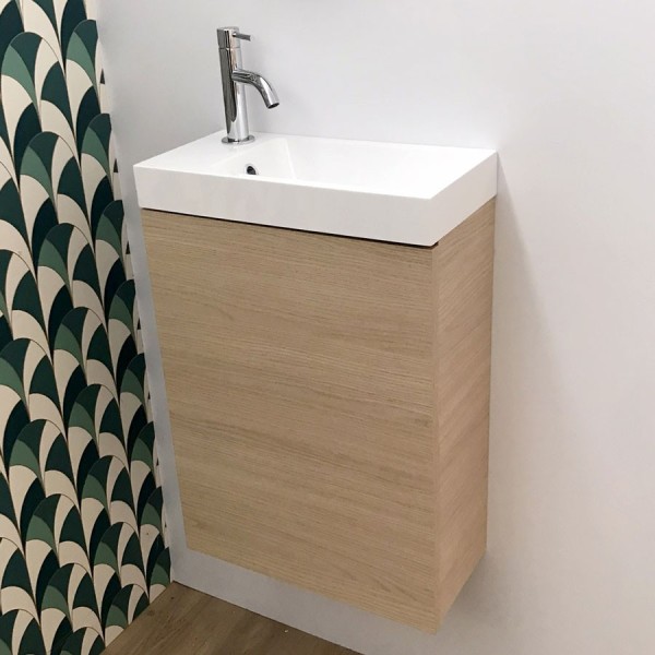 Petit lavabo avec meuble largeur 45 cm pour petit espace SDB WC