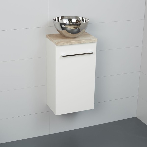 Mini lave main wc avec vasque ronde a poser en Inox